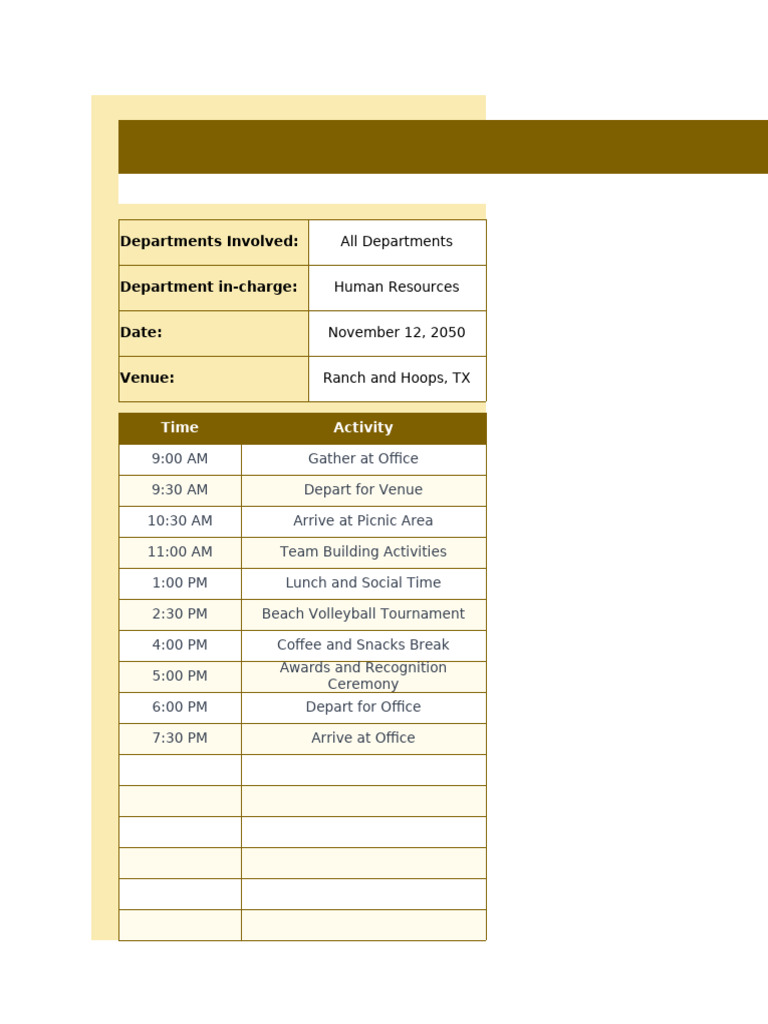 Hourly Timeline Template | PDF