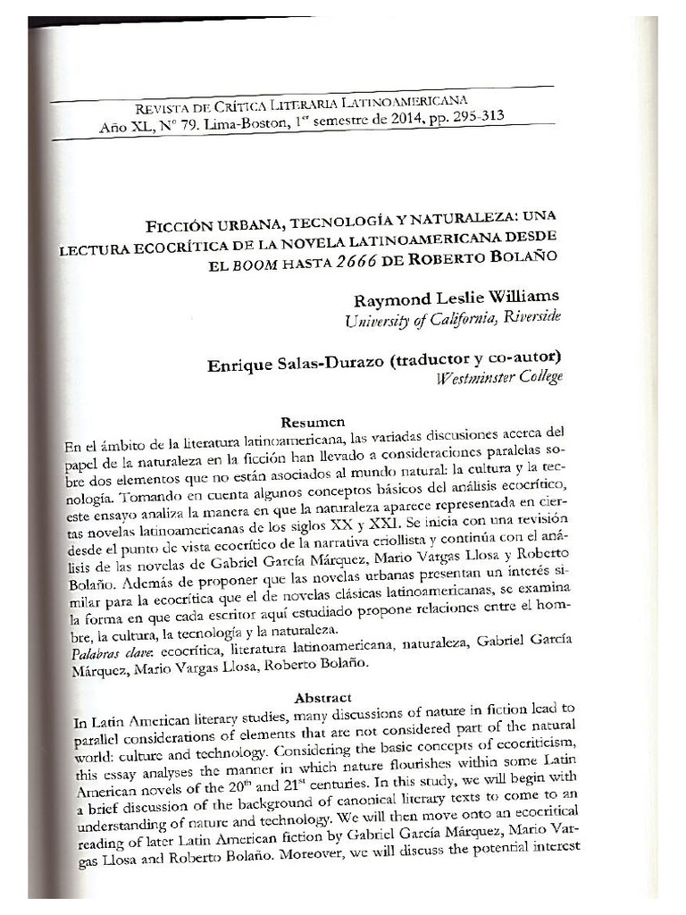 RAYMOND L. WILLIAMS Y ENRIQUE SALAS,, | PDF