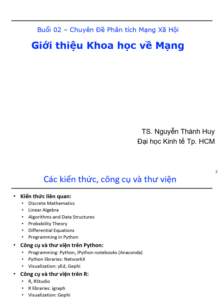 02 CD Phan Tich Mang Xa Hoi - Gioi Thieu Khoa Hoc Ve Mang | PDF ...