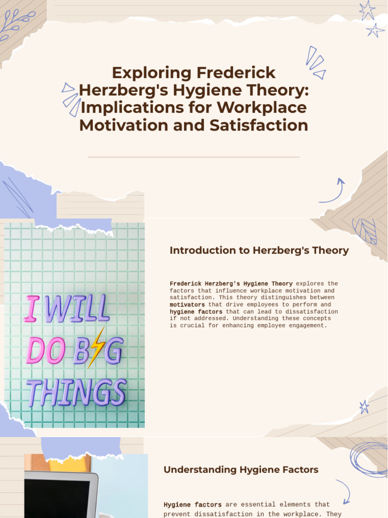 Slidesgo Exploring Frederick Herzbergs Hygiene Theory Implications For Workplace Motivation and ...