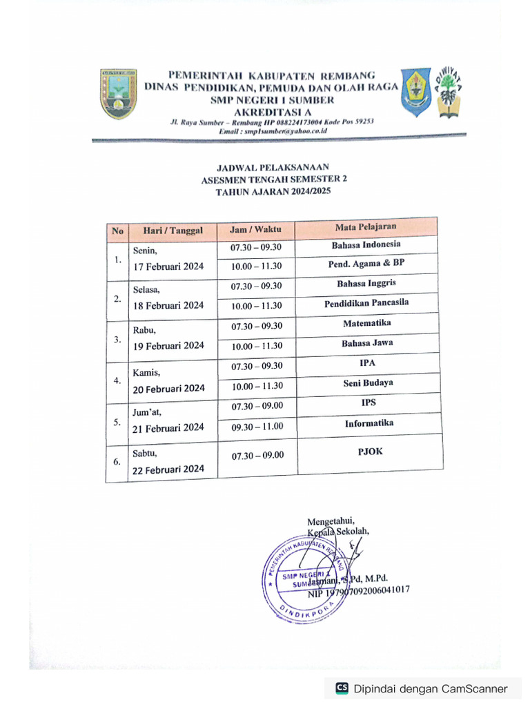 Jadwal ATS 2 | PDF