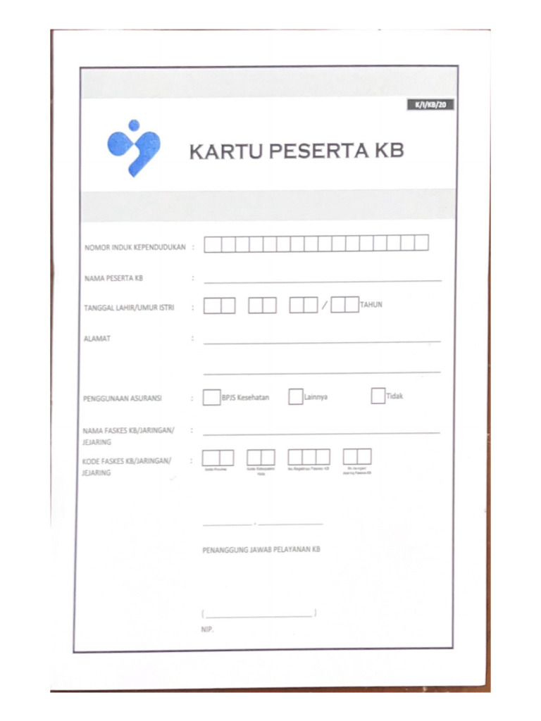 Kartu Peserta KB | PDF
