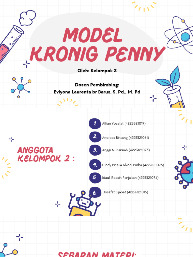 Model Kronig-Penney dalam Fisika Zat Padat | PDF