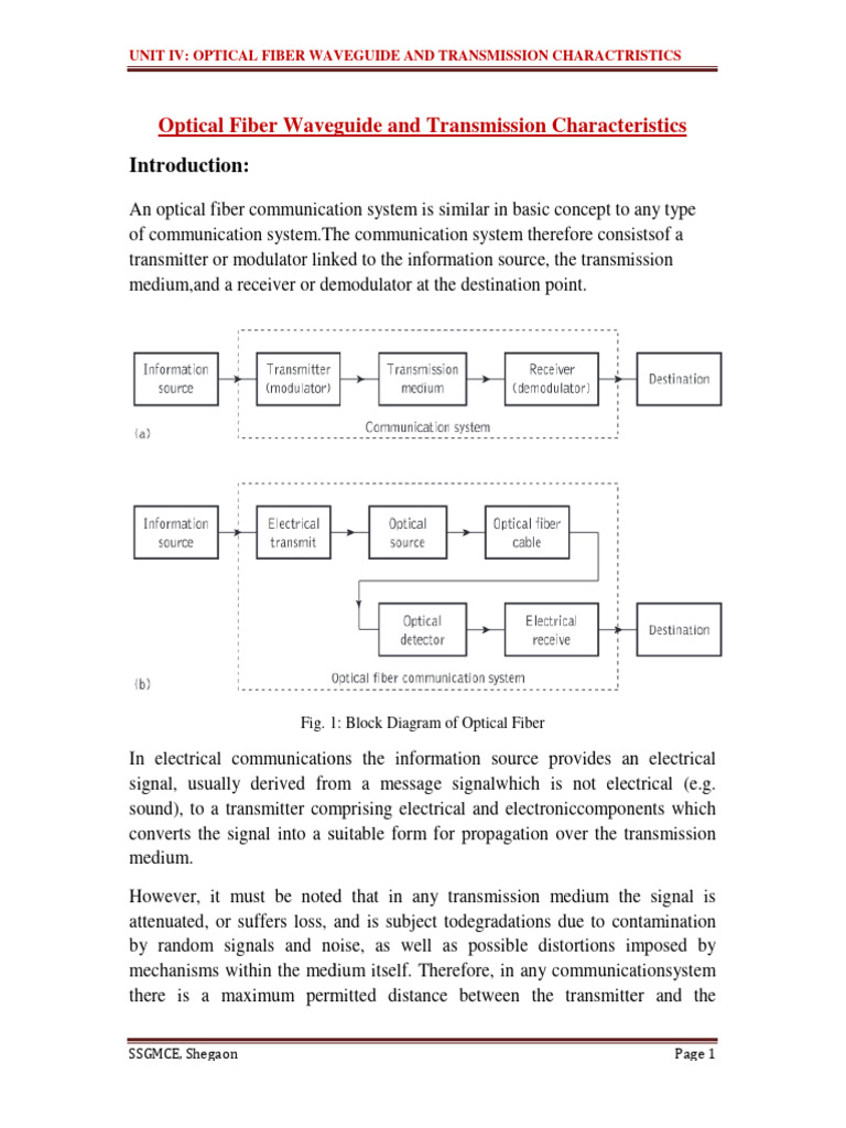 Optical Fiber Waveguide Characteristics | PDF | Optical Fiber ...