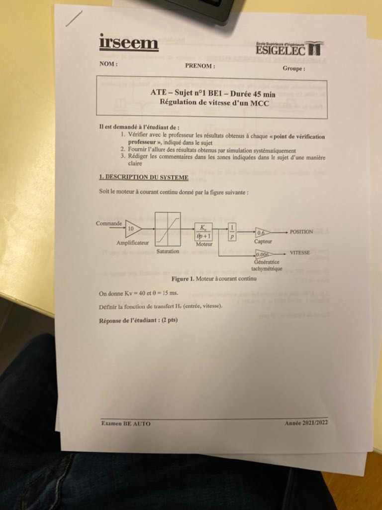 ATE-SUJET TP NOTE -BE1 BE2 BE3 | PDF