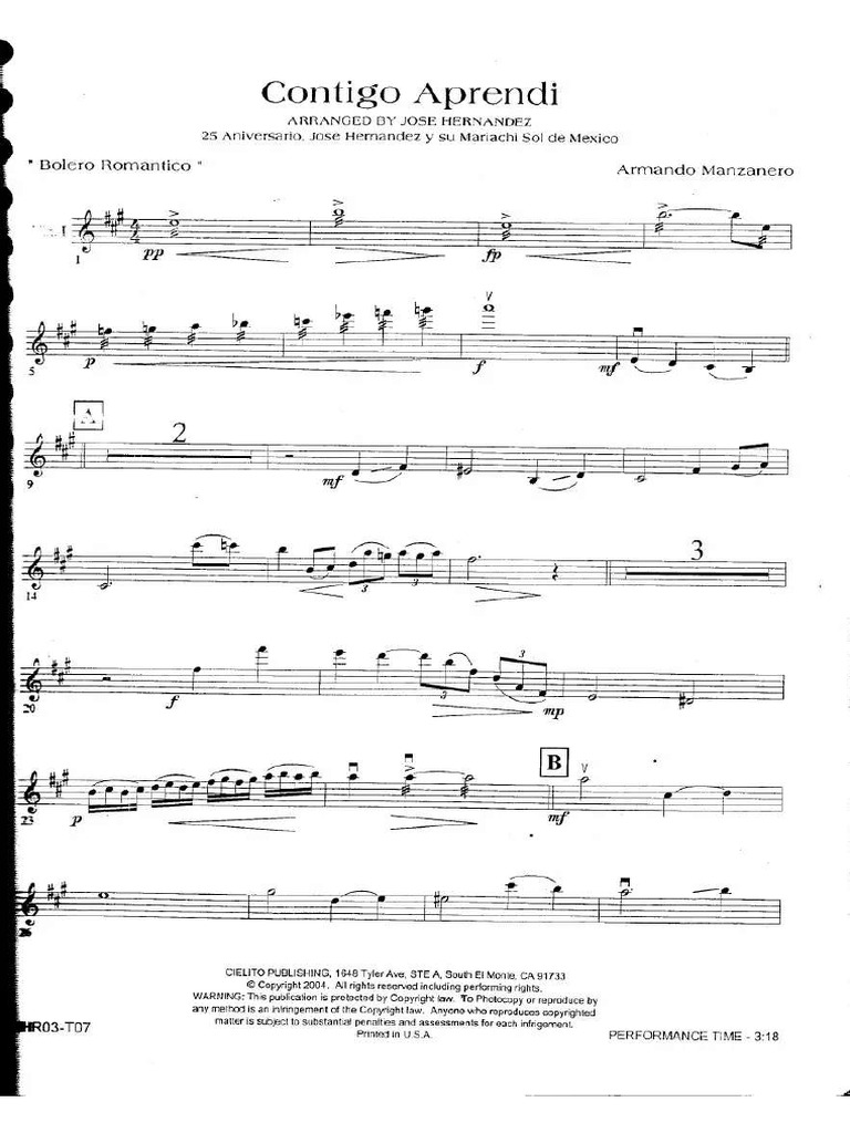 Contigo Violin 1 | PDF