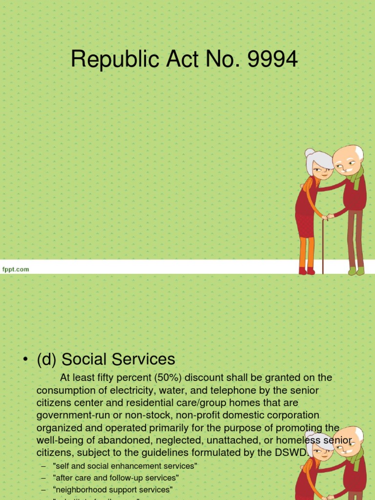 Republic Act No. 9994 | PDF | Old Age | Group Home