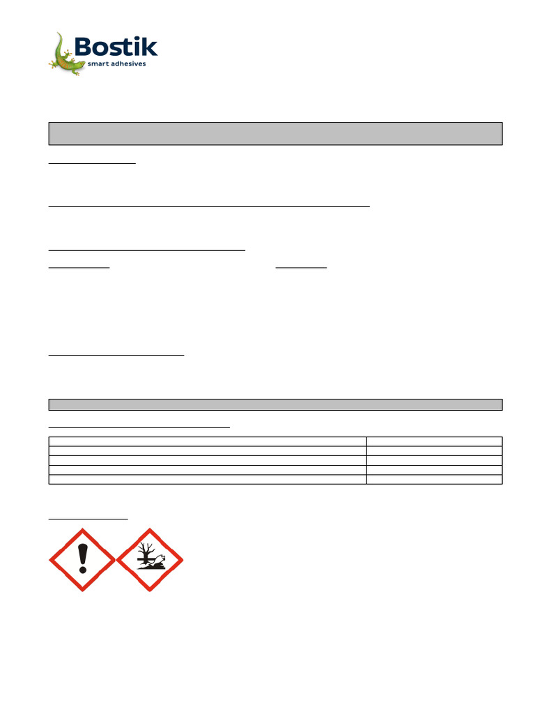 Bostik DIY Philippines ElSupremo Safety Data Sheet | PDF | Toxicity | Occupational Safety And Health