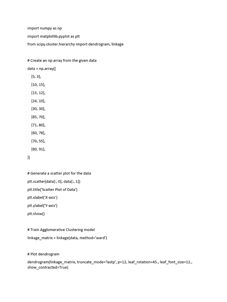 Hierarchical Clustering and Iris Data Analysis | PDF