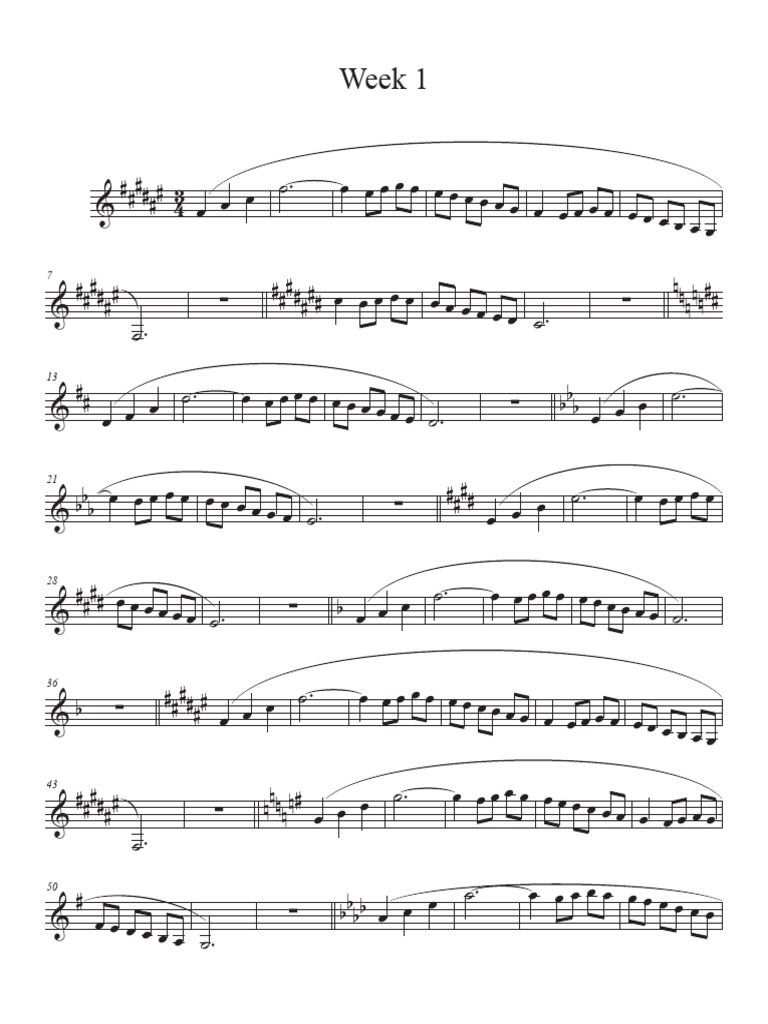 Trumpet Practice Routine Week 1 | PDF
