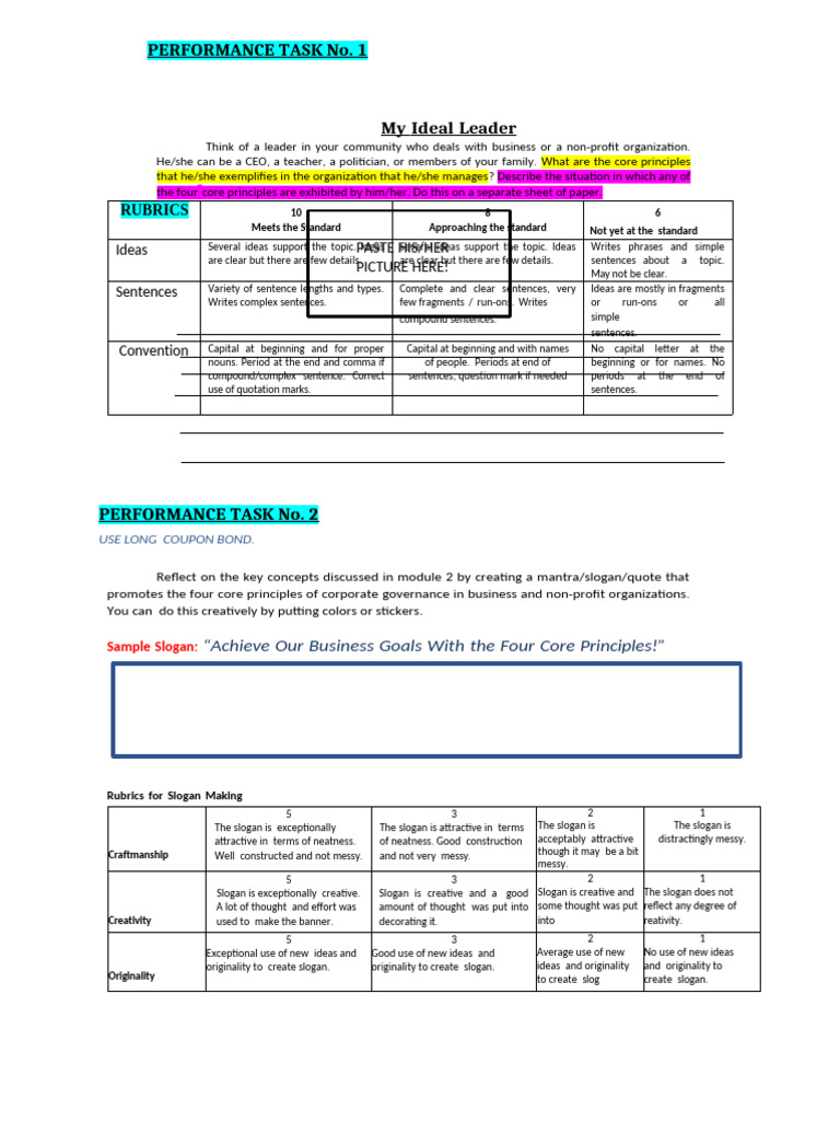 Module 2 Performance Task No. 1 (1) | PDF | Creativity | Thought