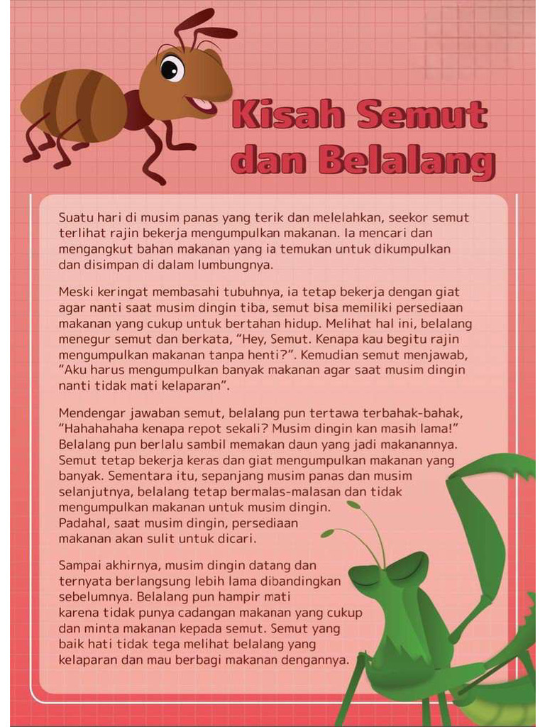 Semut Dan Belalang | PDF