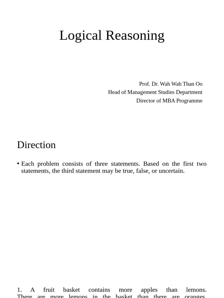 Logical Reasoning (MBF & MevS) | PDF | Drink | Cereals