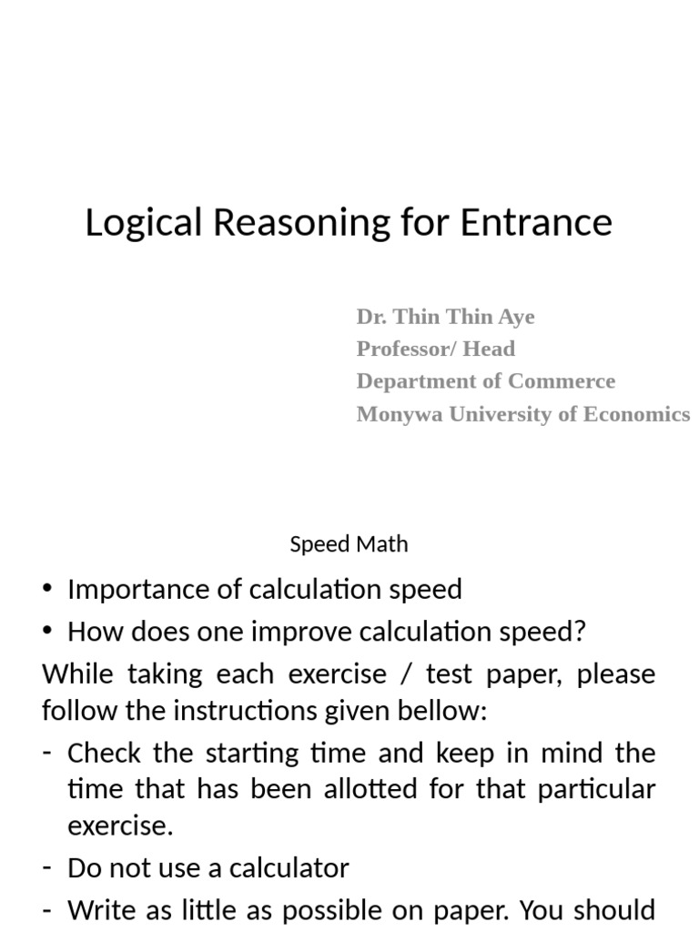 Speed Math and Logical Reasoning Guide | PDF | Multiplication | Arithmetic