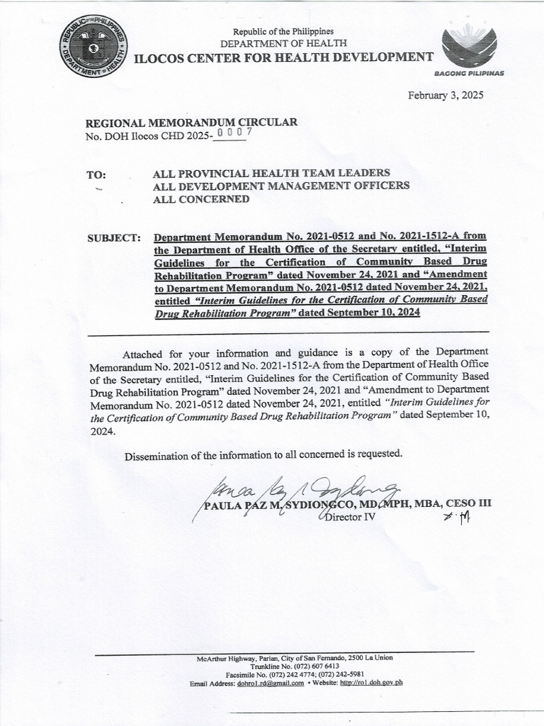 Department Memo No. 2021-0512-A (Amendment - Interim Guidelines Fot The ...