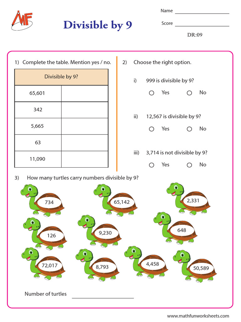 Test of Divisibility by 9 | PDF