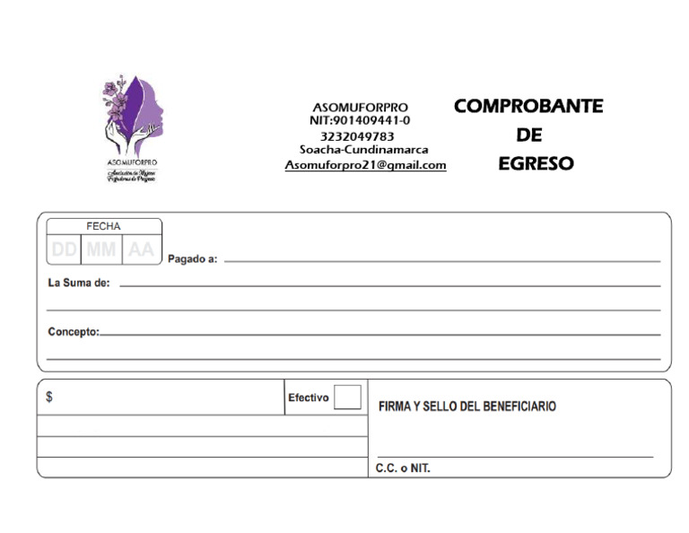 Comprobante de Egreso | PDF