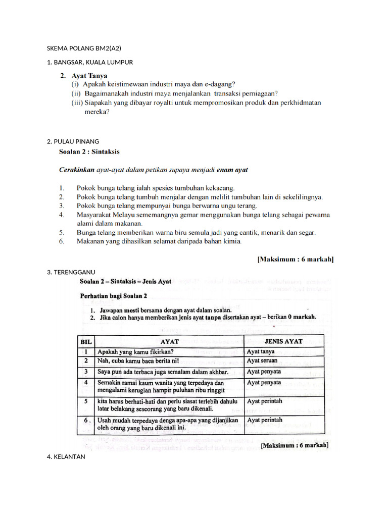 Skema Modul Soalan 2 Kertas 2 | PDF