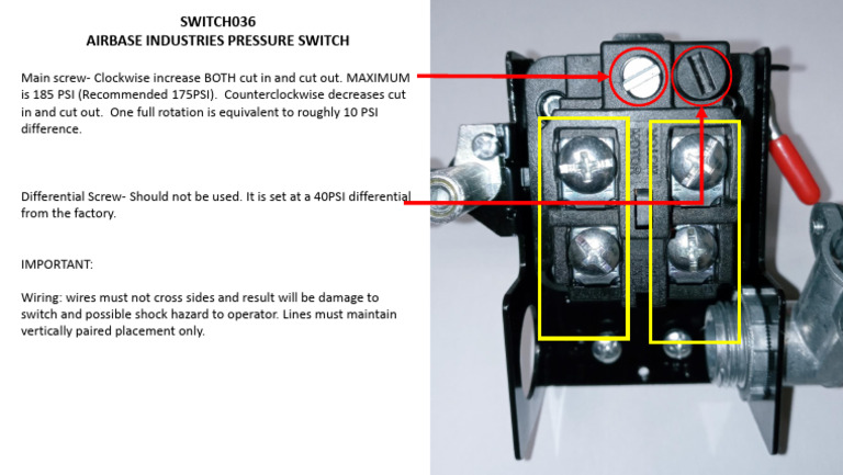 Change Pressure Settings Install A Switch | PDF