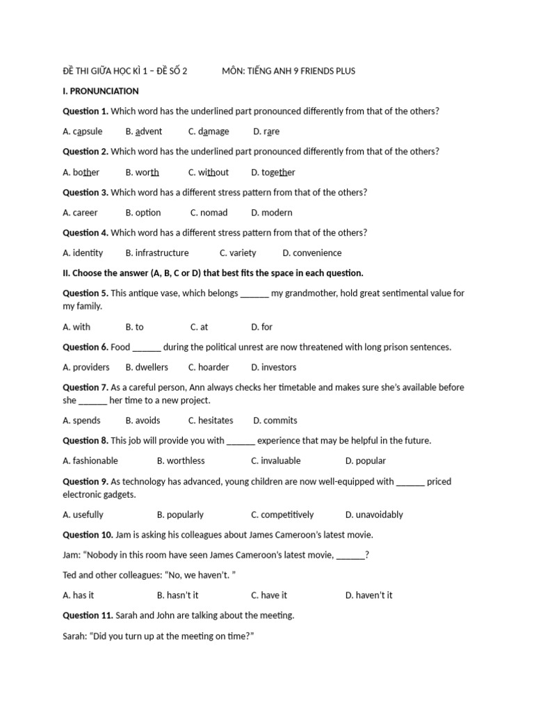 English 9 Midterm Exam Paper 2 | PDF