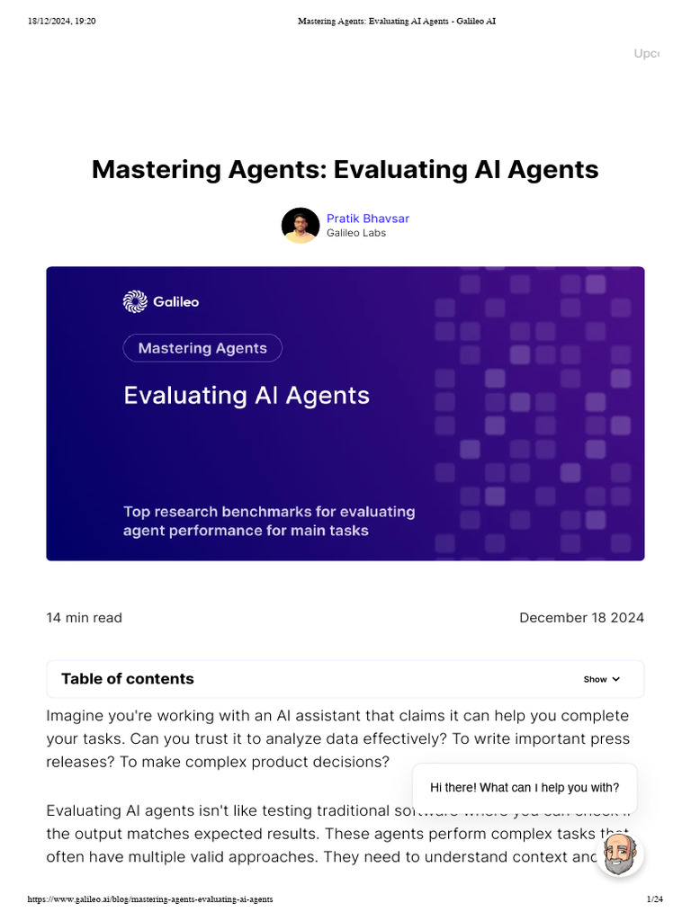 Evaluating AI Agents | PDF | Artificial Intelligence | Intelligence (AI) & Semantics