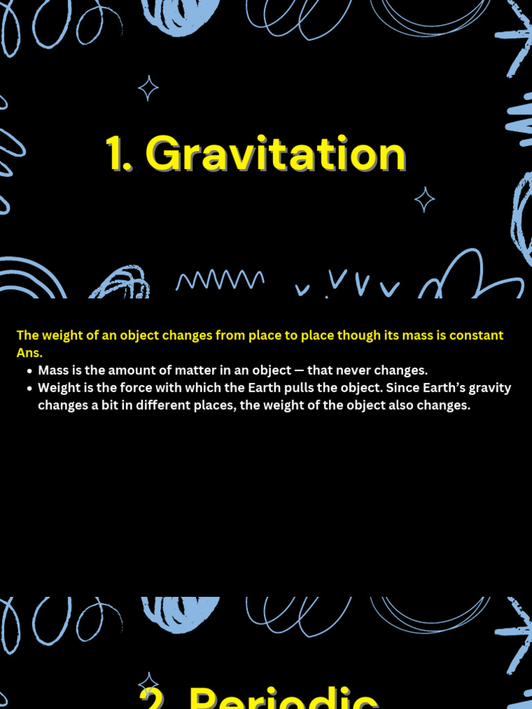 Understanding Gravity, Elements, and Reactions | PDF | Periodic Table ...