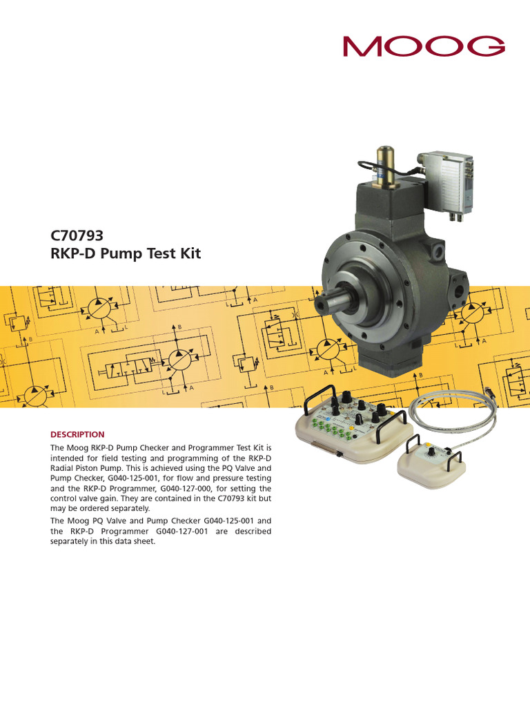 Moog RKP-D Pump Test Kit Overview | PDF | Power Supply | Pump