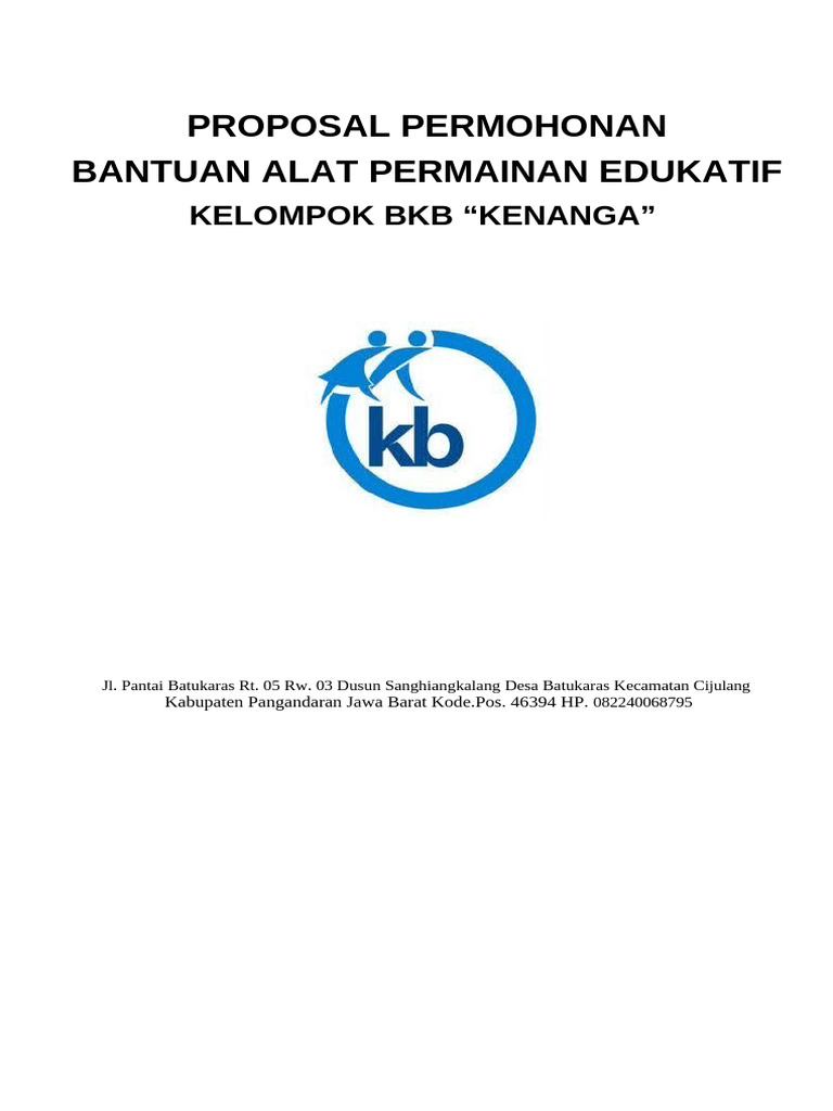 Proposal Bantuan Ape | PDF