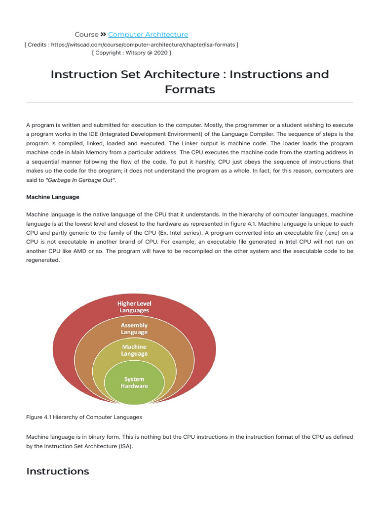 04-Instructions and Formats | PDF | Central Processing Unit | Source Code