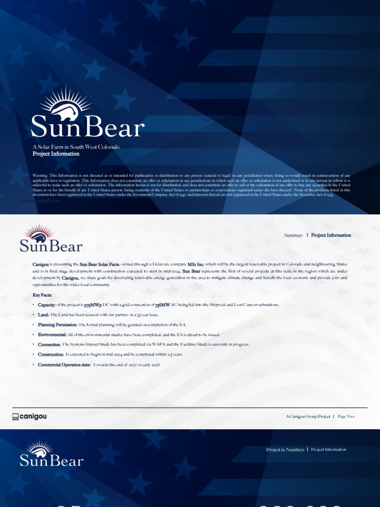 Sun Bear Solar Project Overview | PDF | Electrical Grid | Solar Power