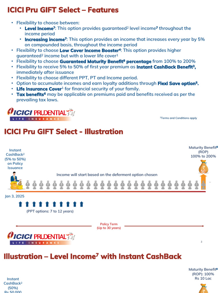 ICICI Pru GIFT Select Plan Overview | PDF | Insurance | Life Insurance
