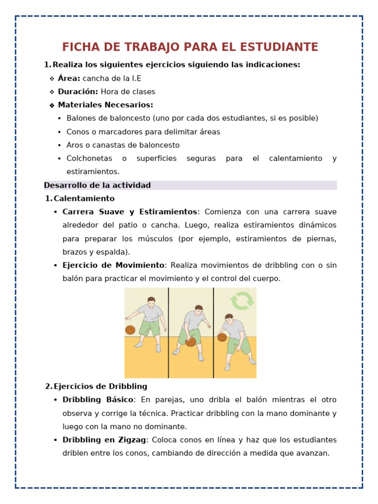 Unidad 6 - Ficha - Ef 2° - Sem 1 | PDF
