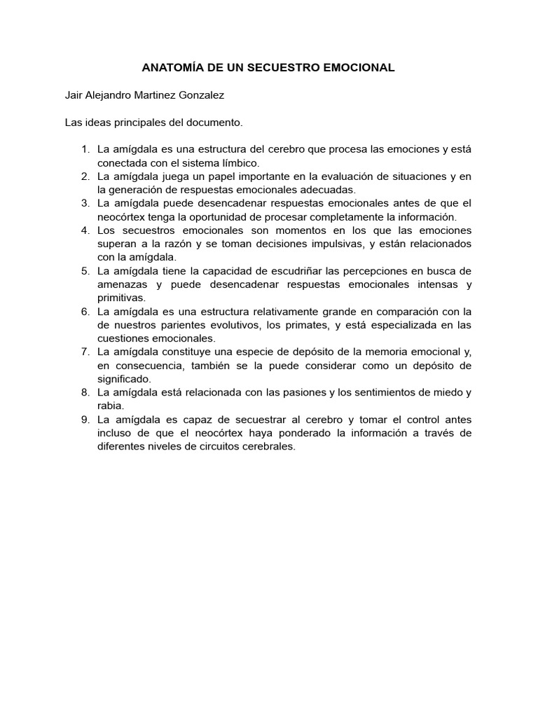 Segundo Reporte de Daniel Goleman | PDF