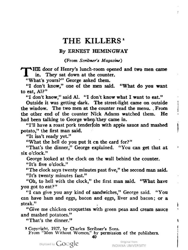 The Killers 1 | PDF