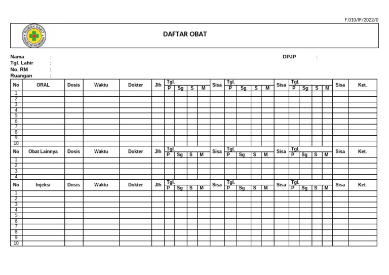 daftar obat form | PDF