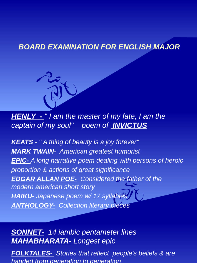 Board Examination For English Major | PDF
