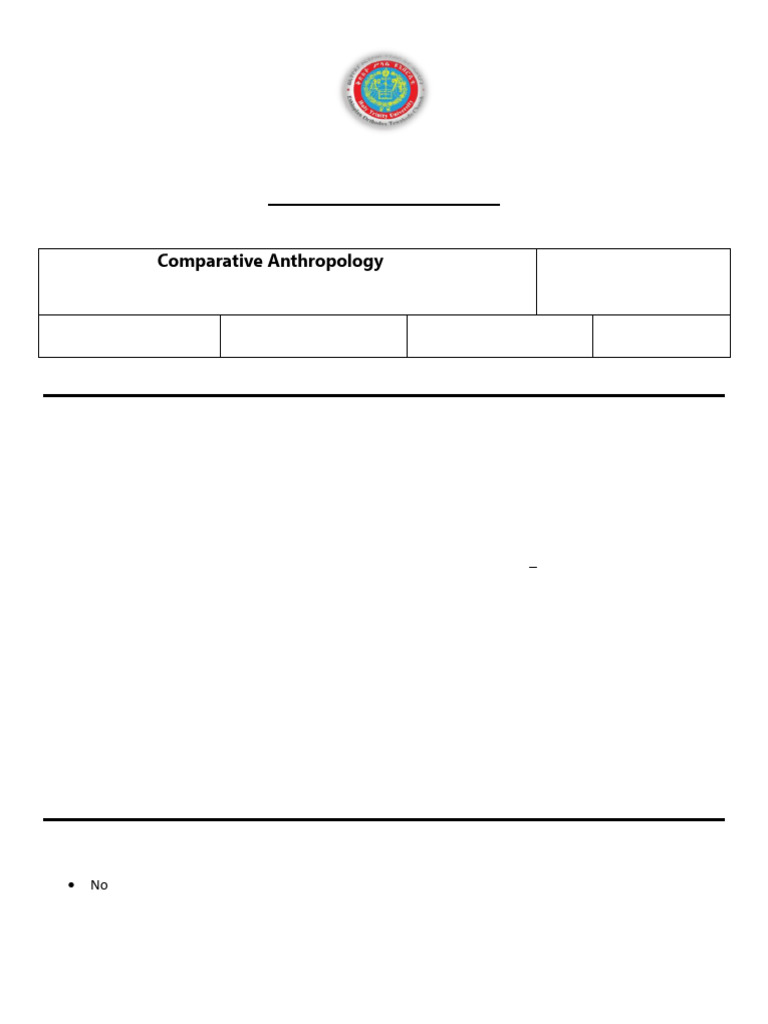 Comparative Anthropology | PDF | Creationism | Theology