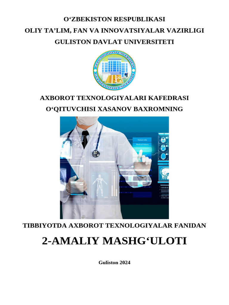 Amaliy 2 | PDF