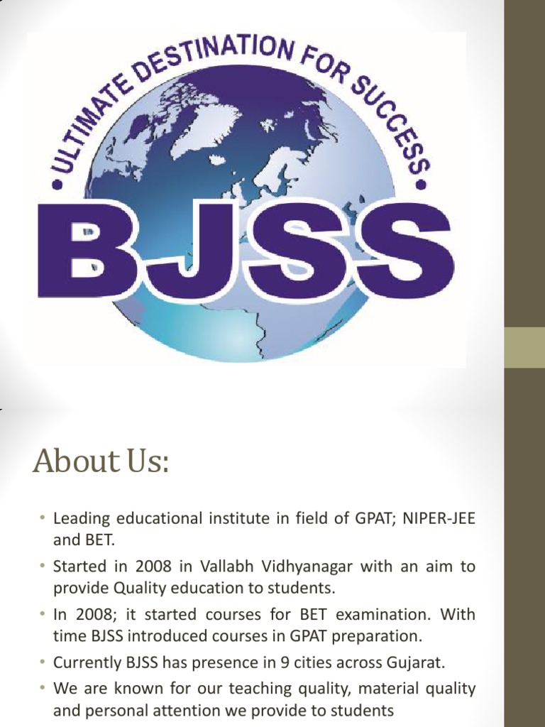 BJSS Presentation | PDF | Academia | Further Education