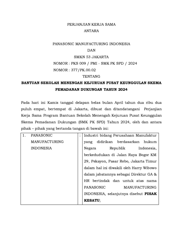 Pks Smk-Industri - 20101498 - SMKN 53 Jakarta - Panasonic Manufacturing ...