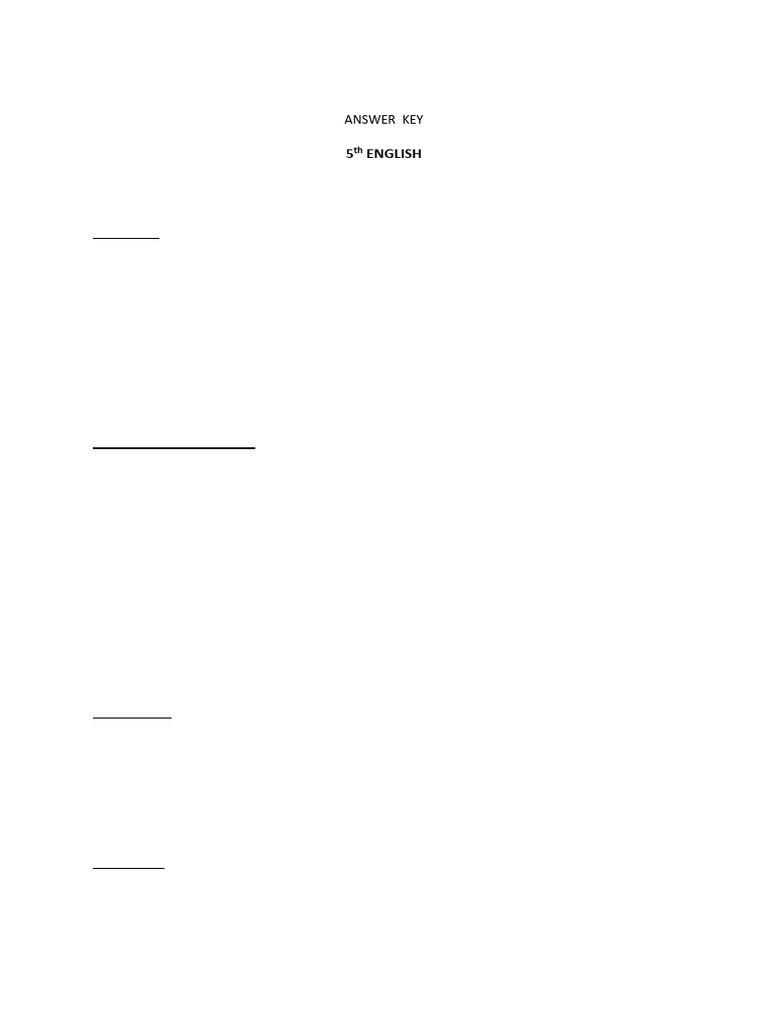 KV Class 5 Annual Exam Model Question Paper MARKING SCHEME ENGLISH 4 (2 ...