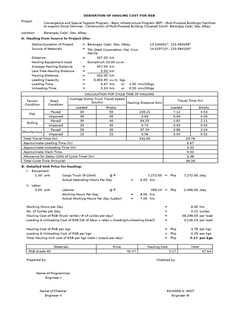 Hauling-RSB | PDF | Transport