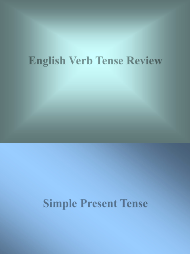 English Verb Tense Overview Guide | PDF | Grammatical Tense ...