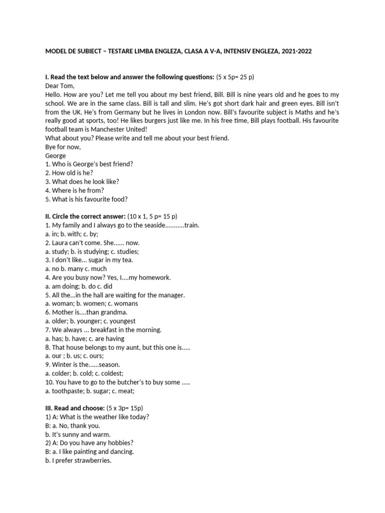 Model Test 1 | PDF