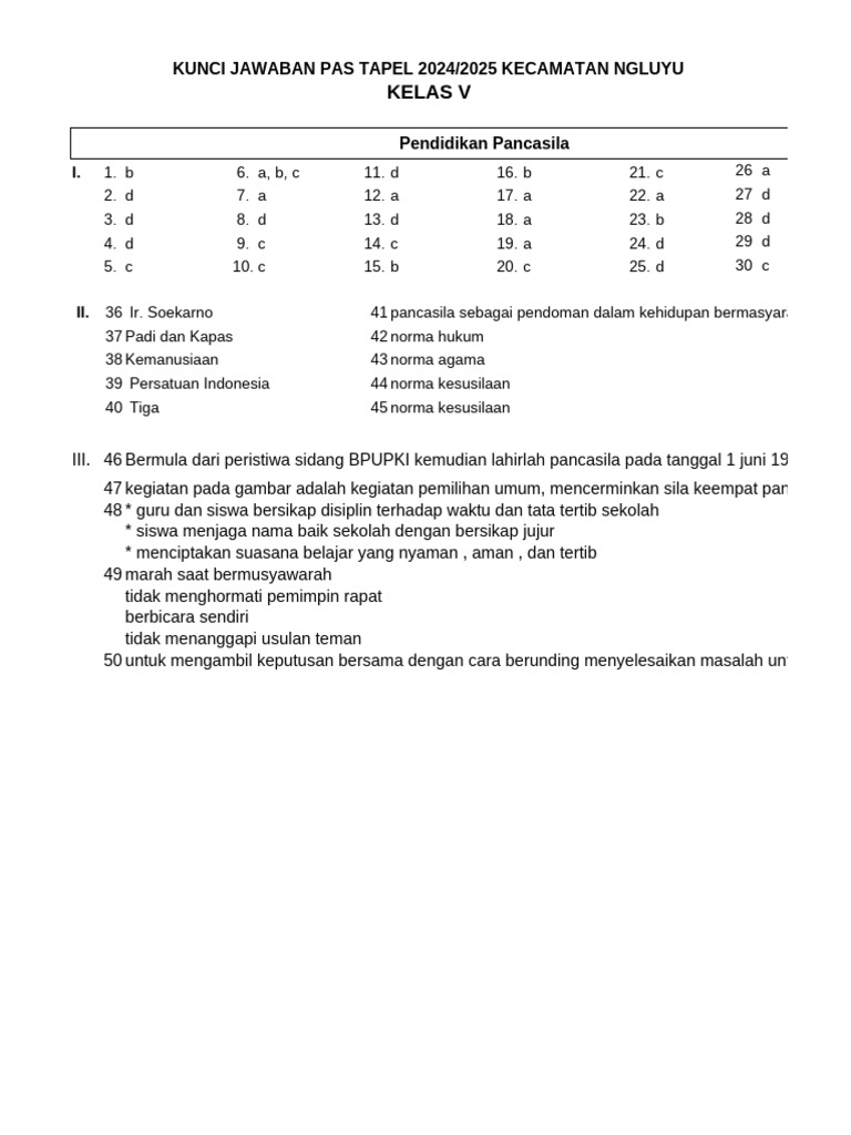 4. FORMAT KUNCI JAWABAN | PDF