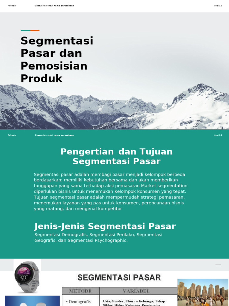 Strategi Segmentasi dan Pemosisian Pasar | PDF