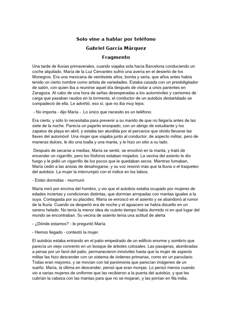 Solo Vine A Hablar Por Teléfono | PDF