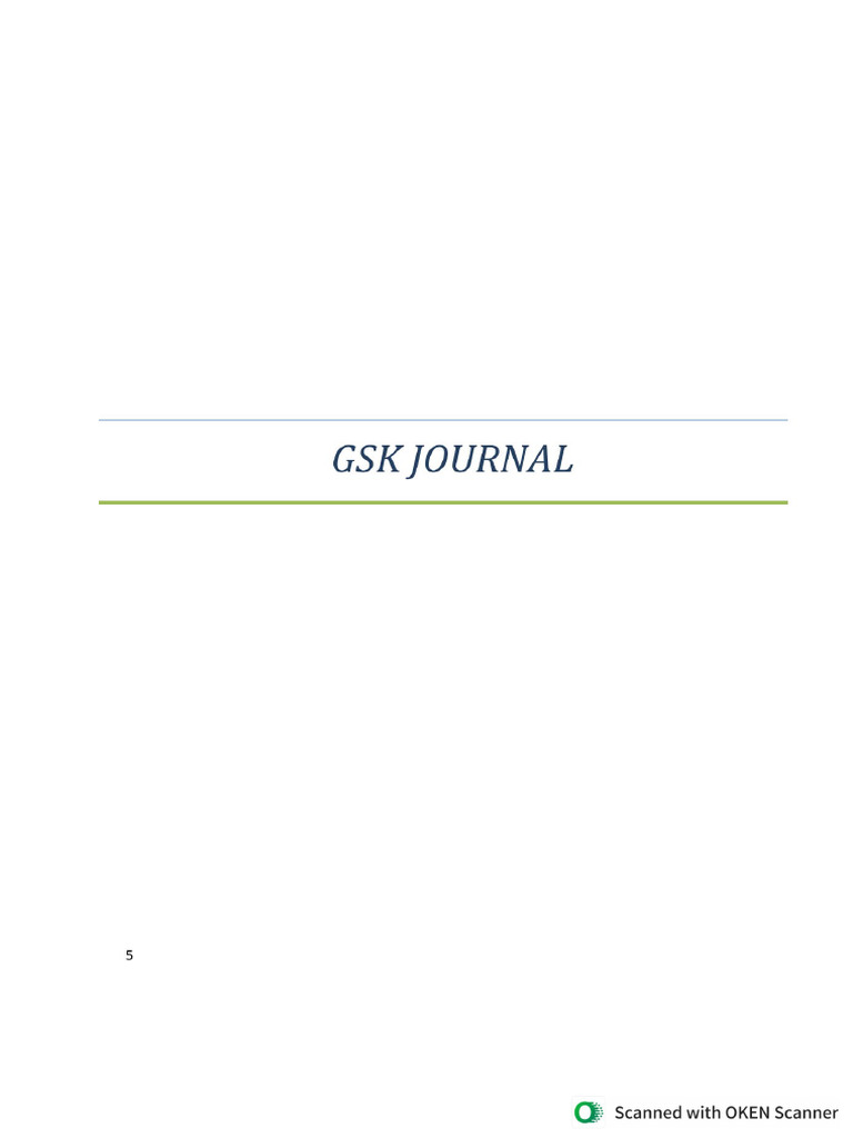 GSK Journal 2.4 - 2.25 To 6.1 - 6.21 | PDF