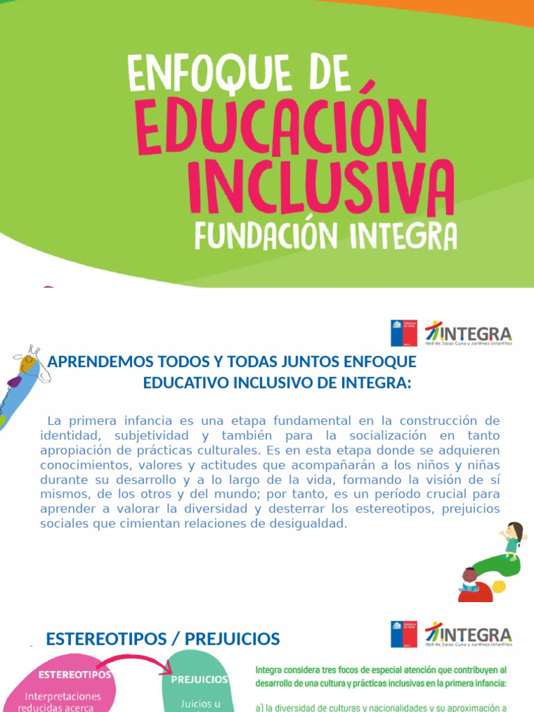 Enfoque de Educación Inclusiva | PDF