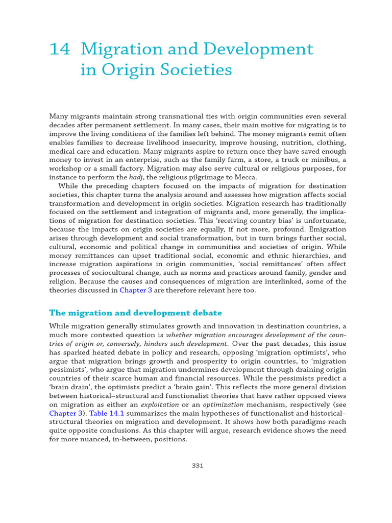 The Age of Migration International Population Move... - (14 Migration ...